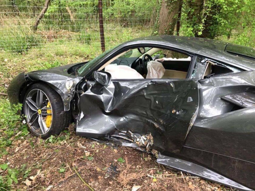 Brand New Ferrari 488 GTB Crashed in the UK - The Supercar Blog