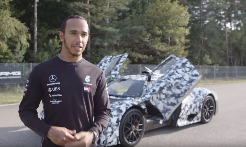 F1 Champ Lewis Hamilton checks out the Mercedes-AMG One - The Supercar Blog