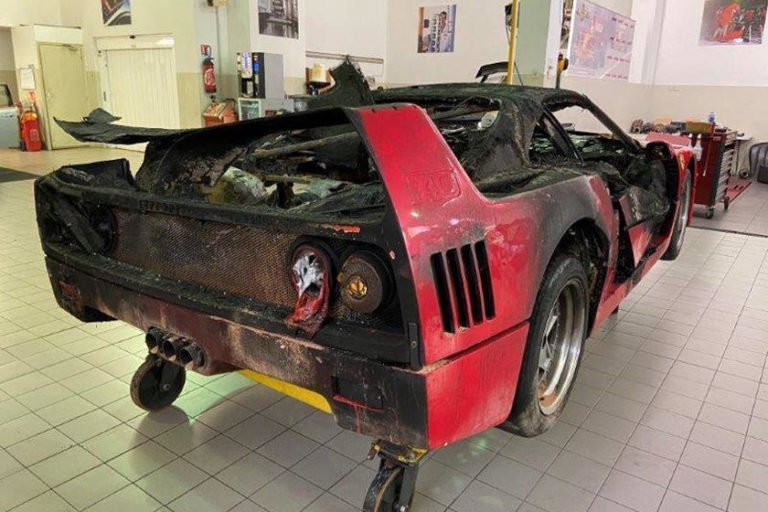 Fire damaged Ferrari F40 from Monaco is being restored - The Supercar Blog