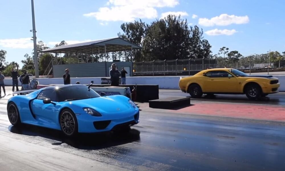 $1 Million Porsche 918 Spyder hypercar gets owned by a Dodge Demon ...