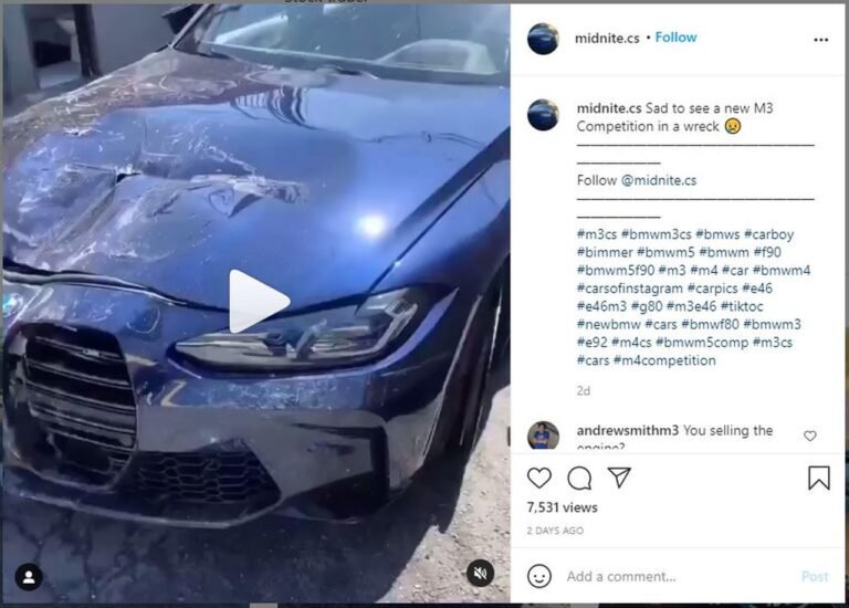 Is this the first totaled 2021 BMW M3 Competition? - The Supercar Blog
