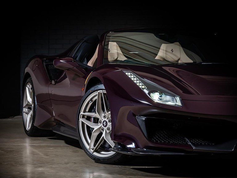 Tailormade Ferrari 488 Pista Spider in Purple looks classy as hell ...