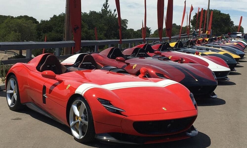 How many Ferrari Monzas can you count in this image? - The Supercar Blog