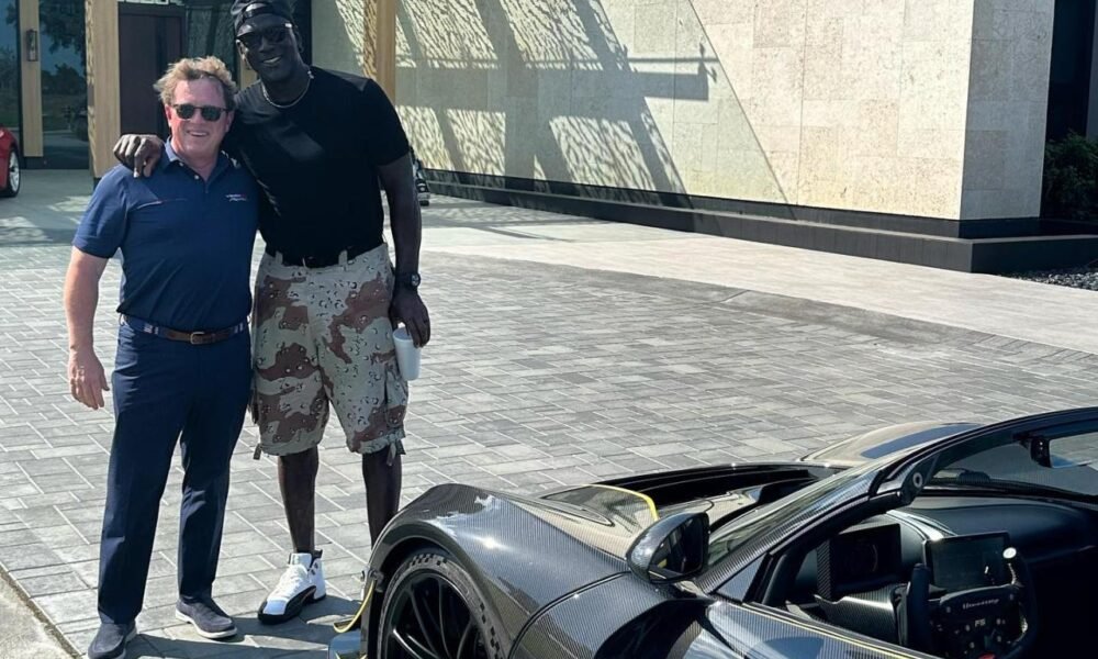 Michael Jordan takes delivery of a Hennessey Venom F5 Revolution ...