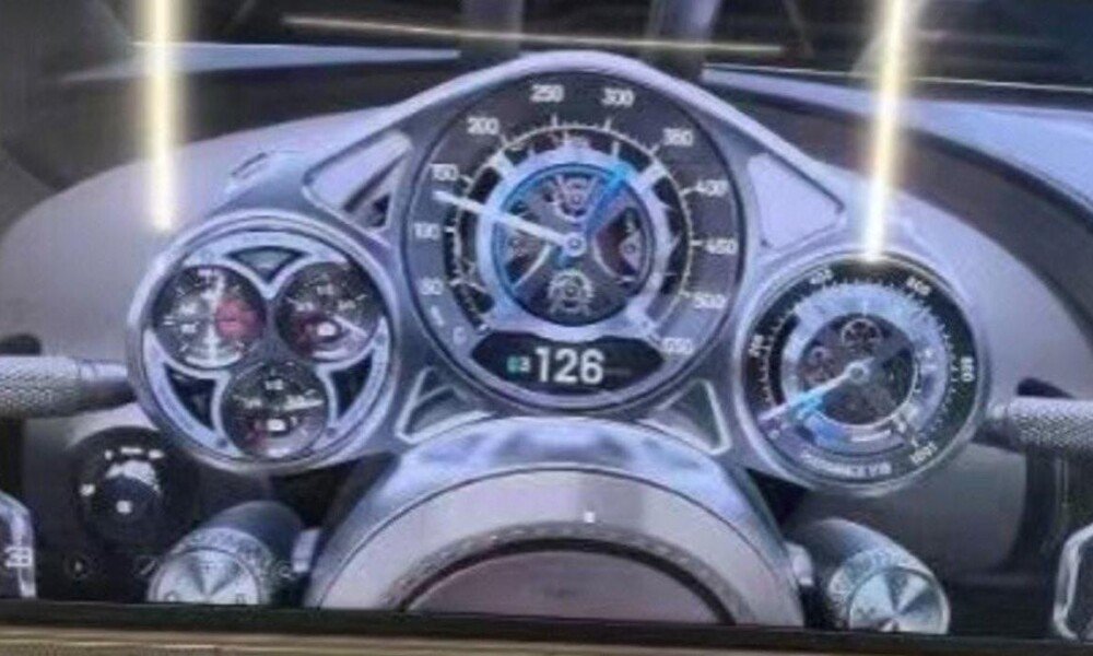 Bugatti Chiron successor's transparent gauge cluster leaked! - The ...