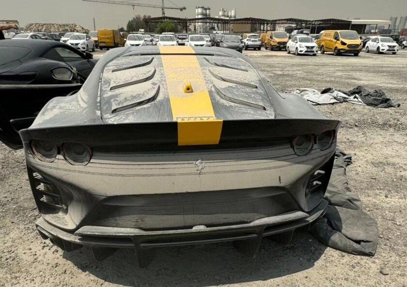 Ferrari 812 Competizione damaged during Dubai floods is up for sale ...