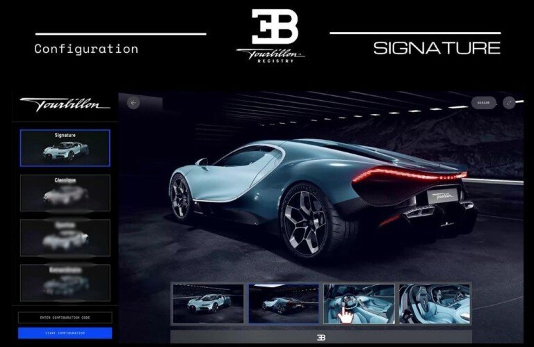 Bugatti Tourbillon configurator leaked; First look at 'Signature' spec ...
