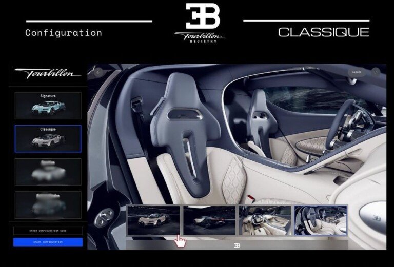 Bugatti Tourbillon 'Classique' spec revealed via leaked configurator ...