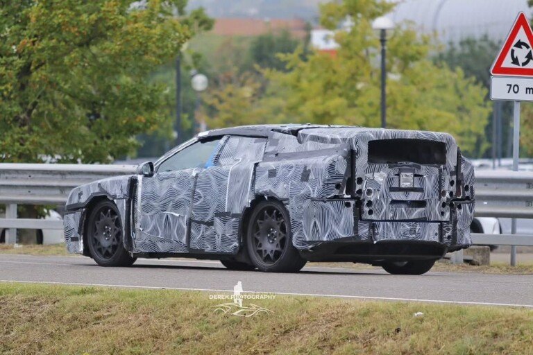 Ferrari EV prototype spied disguised as a breadvan - The Supercar Blog