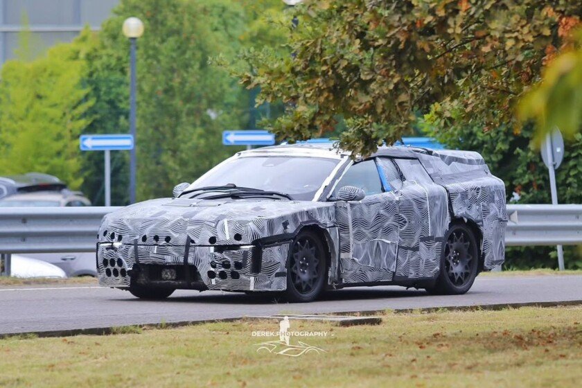 Ferrari EV prototype spied disguised as a breadvan - The Supercar Blog
