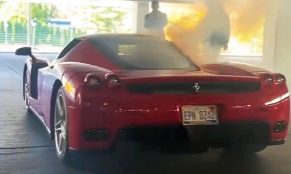 Smoke pours out of a $5 million Ferrari Enzo; It might need a new ...