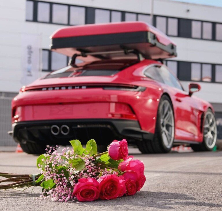 World’s first and only Porsche 911 S/T kitted with a roof tent - Cobra ...